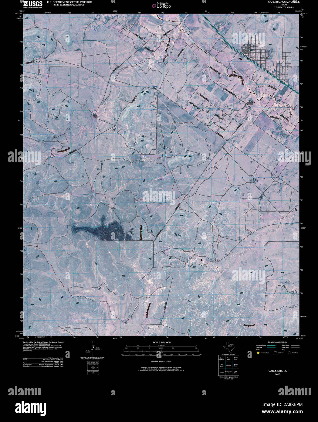 Carlsbad texas map hi-res stock photography and images - Alamy