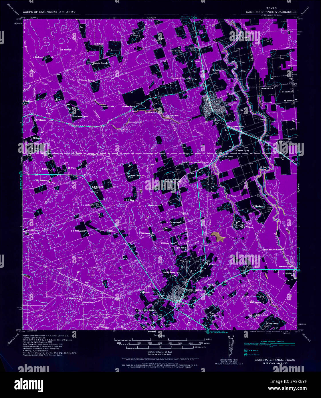 Carrizo springs map hi-res stock photography and images - Alamy