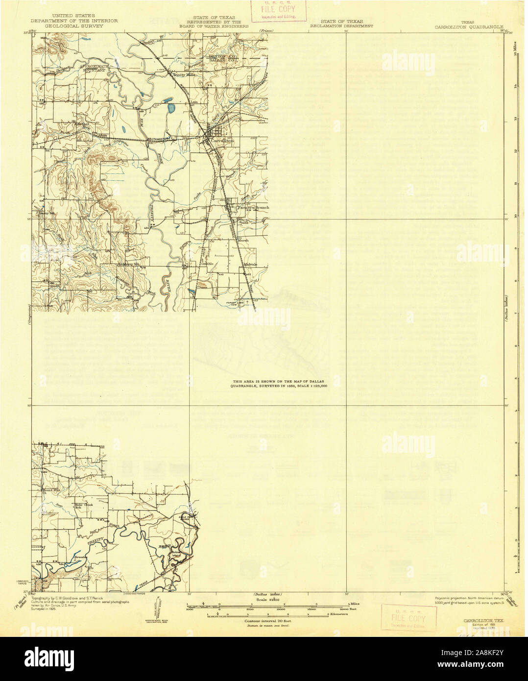Carrollton tx map hi-res stock photography and images - Alamy