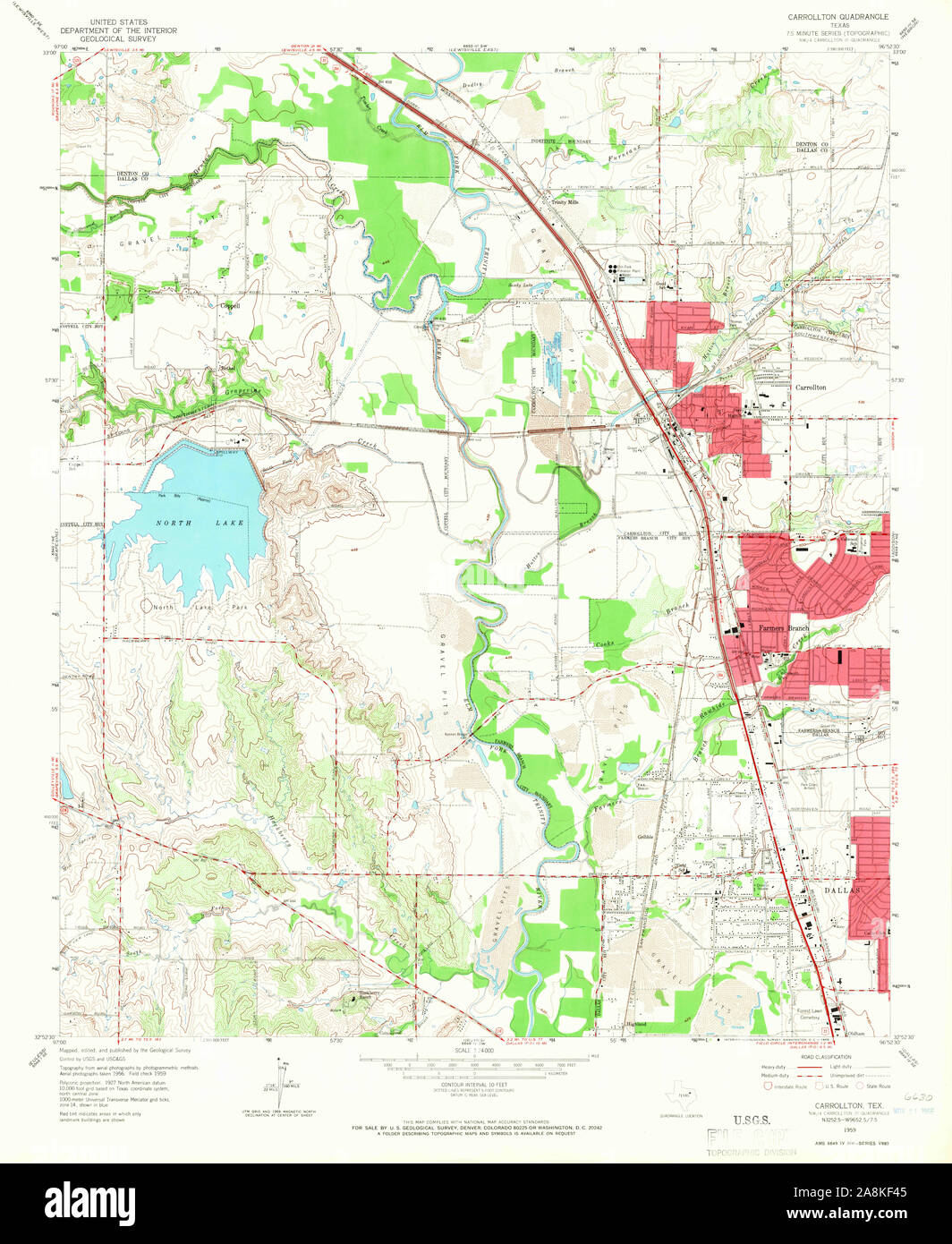 Carrollton tx map hi-res stock photography and images - Alamy