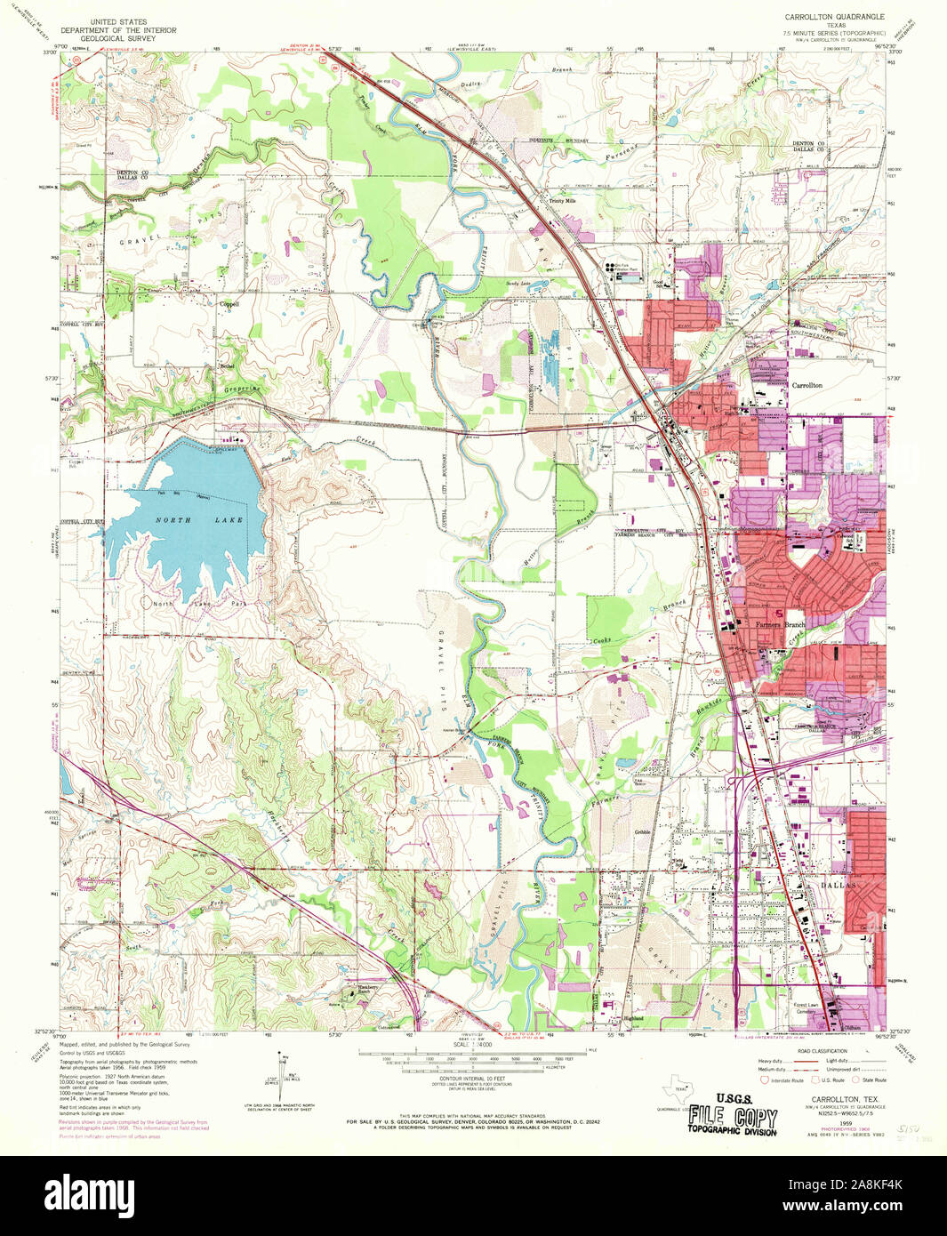 Carrollton tx map hi-res stock photography and images - Alamy