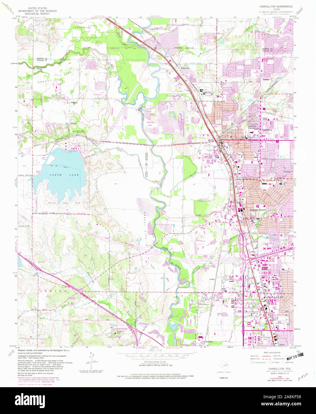Carrollton tx map hi-res stock photography and images - Alamy