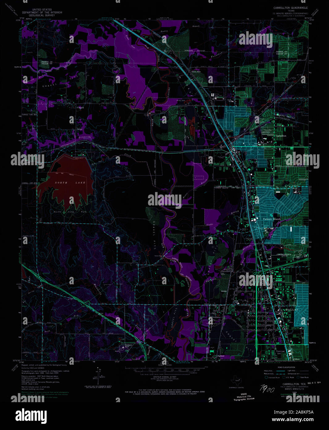 Carrollton tx map hi-res stock photography and images - Alamy