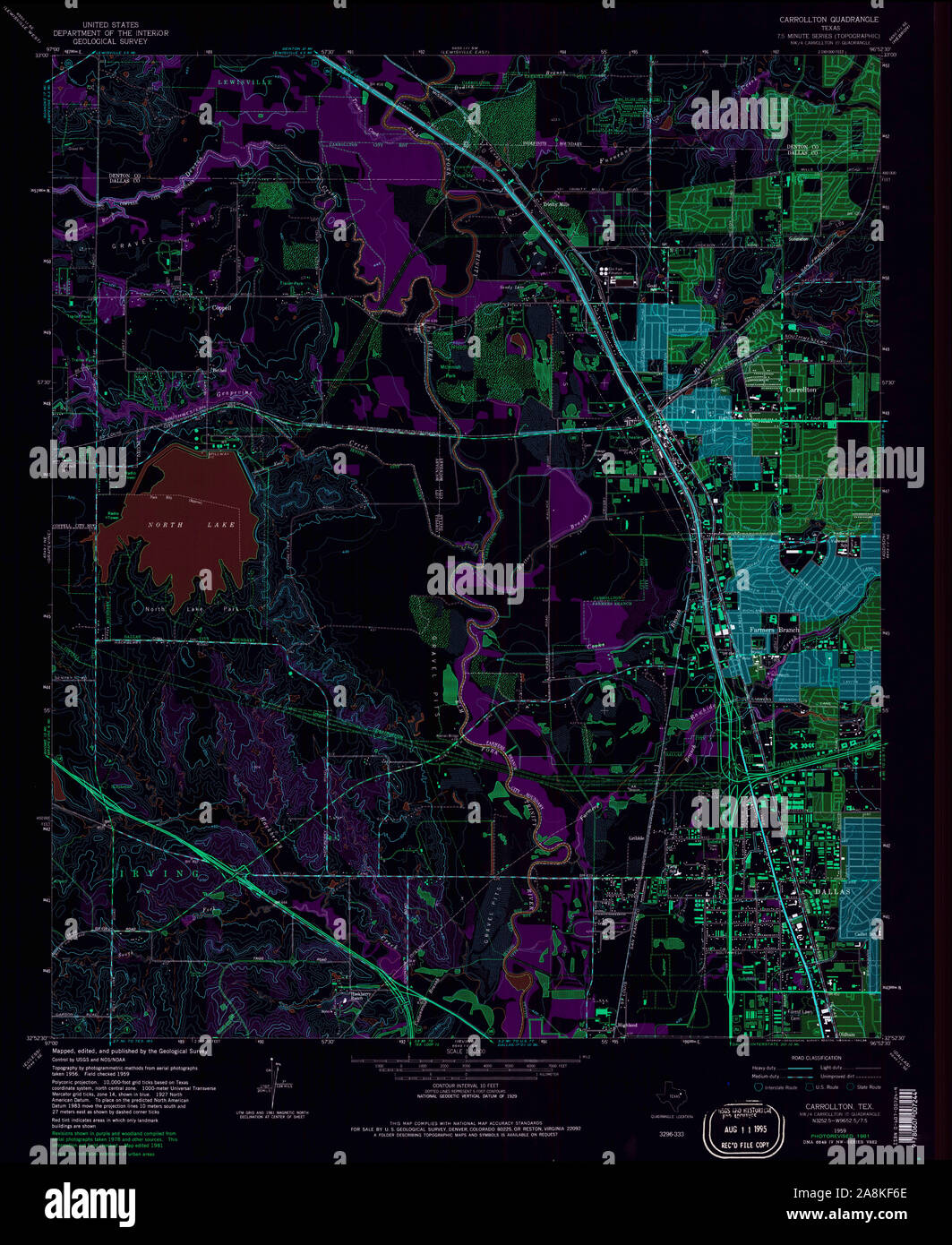 Carrollton tx map hi-res stock photography and images - Alamy
