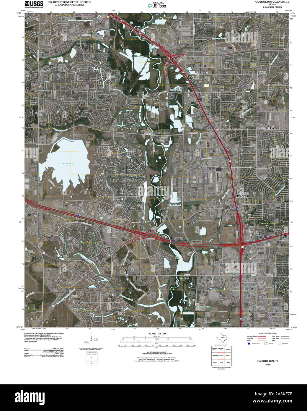 Carrollton tx map hi-res stock photography and images - Alamy