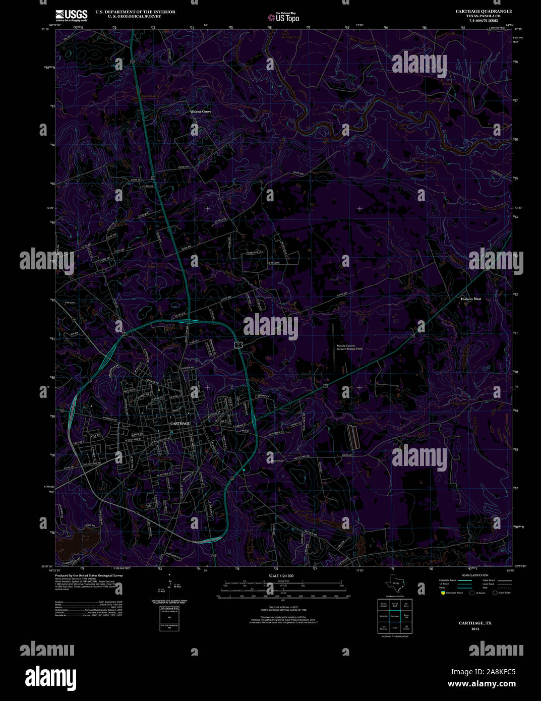 Map of carthage texas hi-res stock photography and images - Alamy