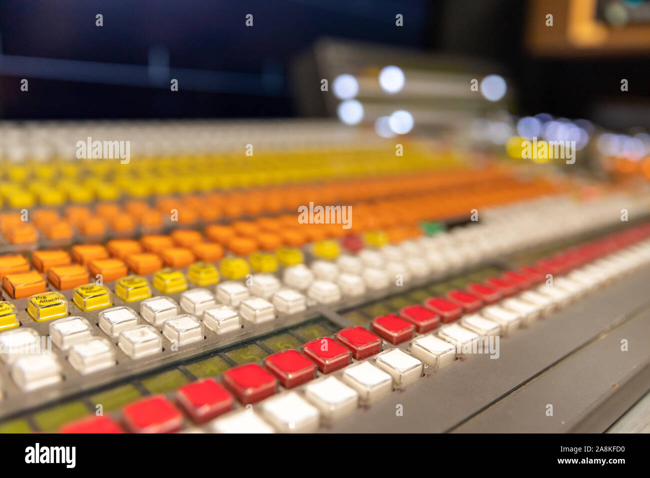 Professional broadcast video switcher used during live television ...