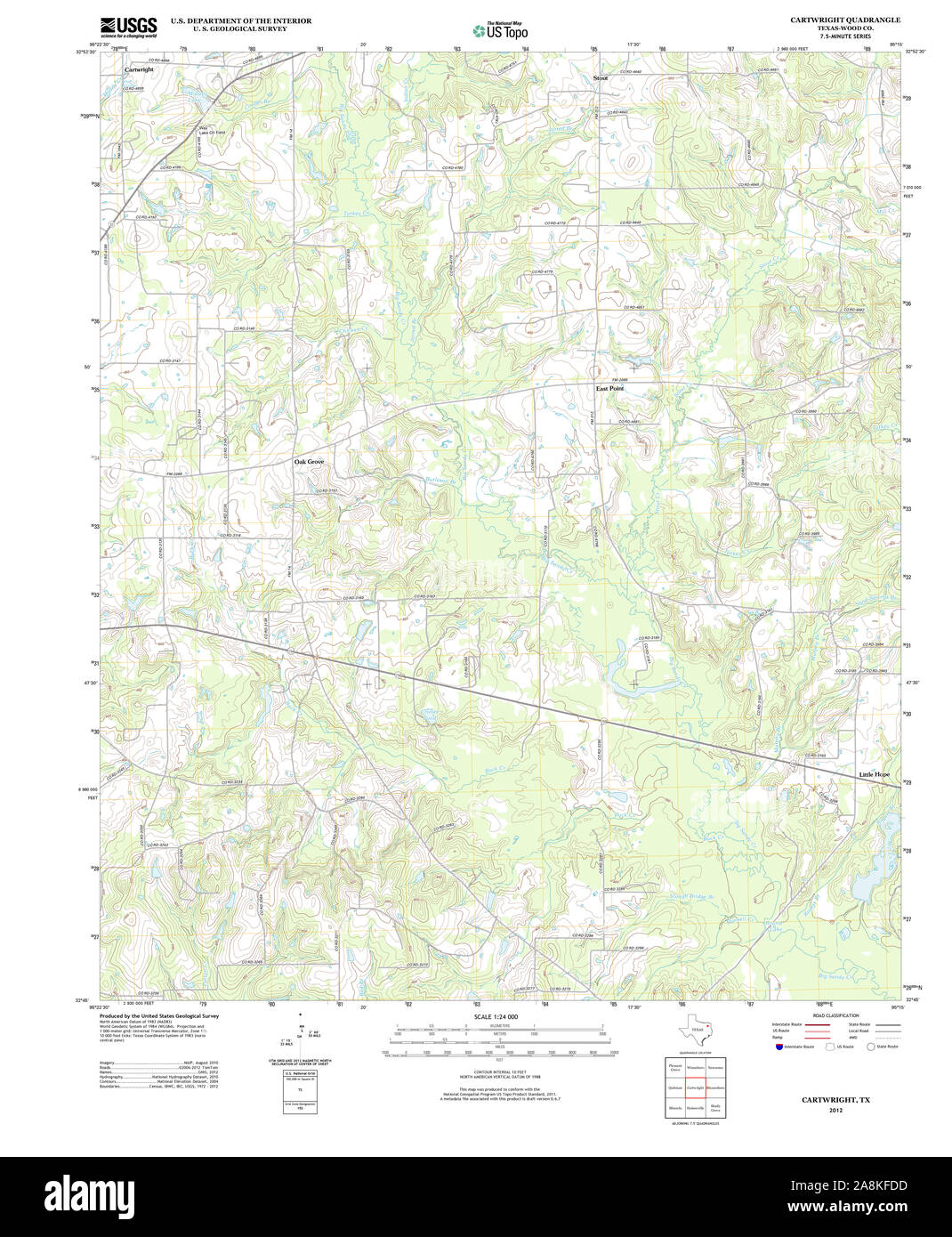 Map of cartwright Cut Out Stock Images & Pictures - Alamy