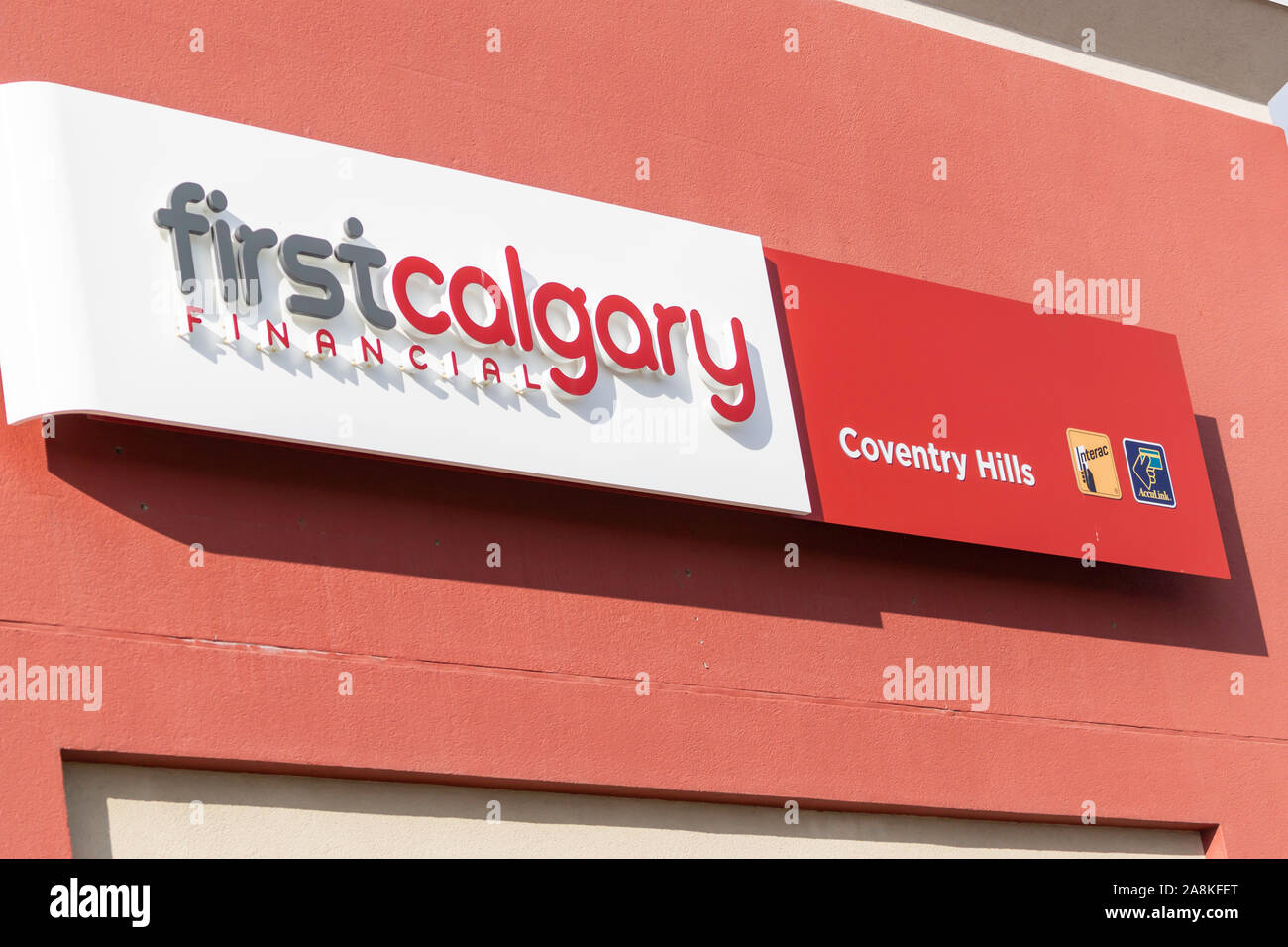 14 October 2019 - Calgary , Alberta, Canada - First Calgary bank ...