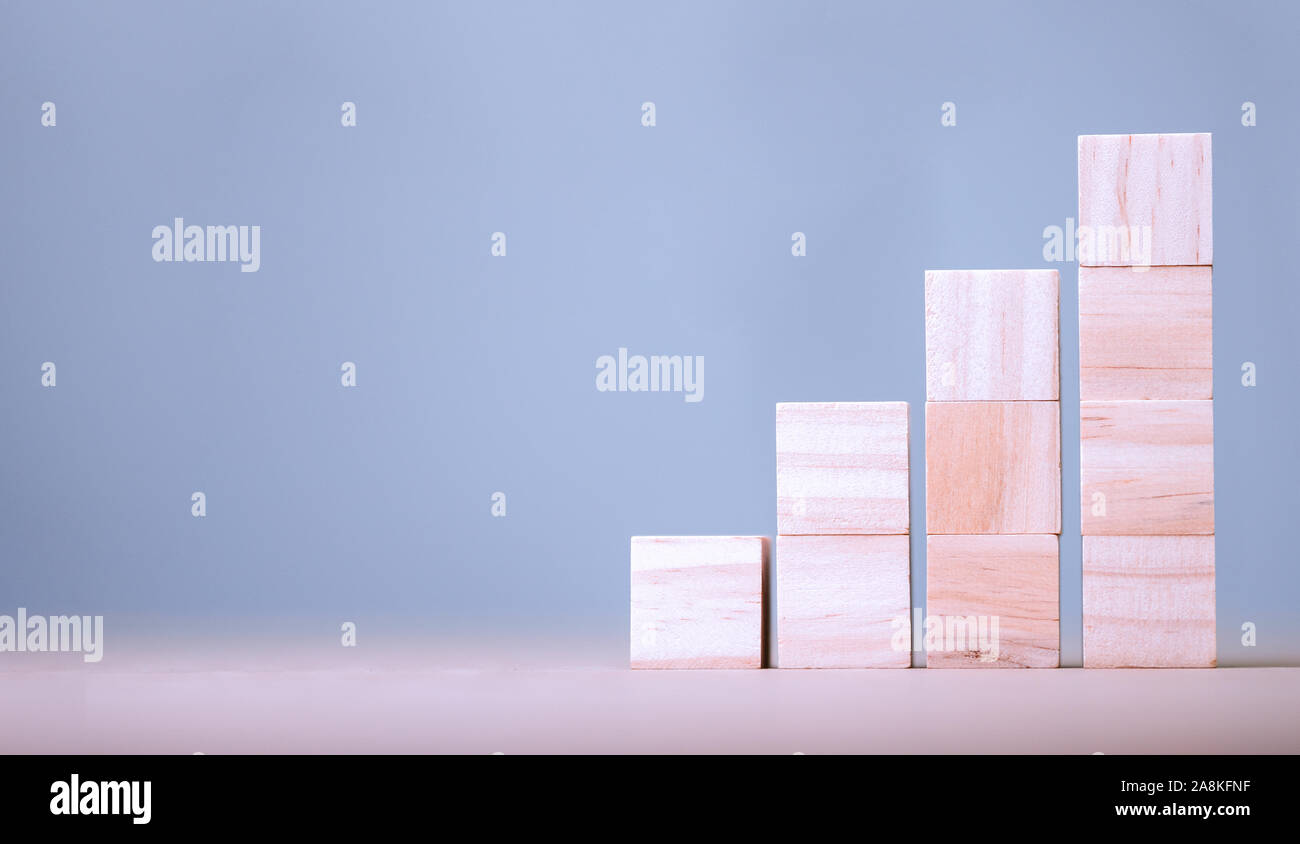 wooden cube stacked in step shape with space in cube for content Stock ...