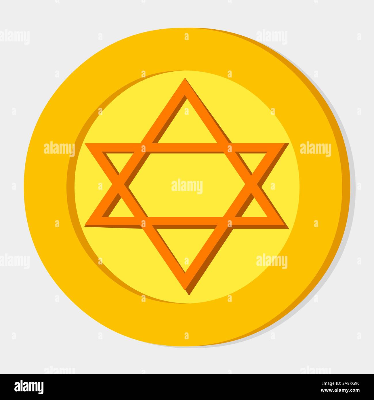 gold coin for happy hanukkah celebration concept vector illustration ...