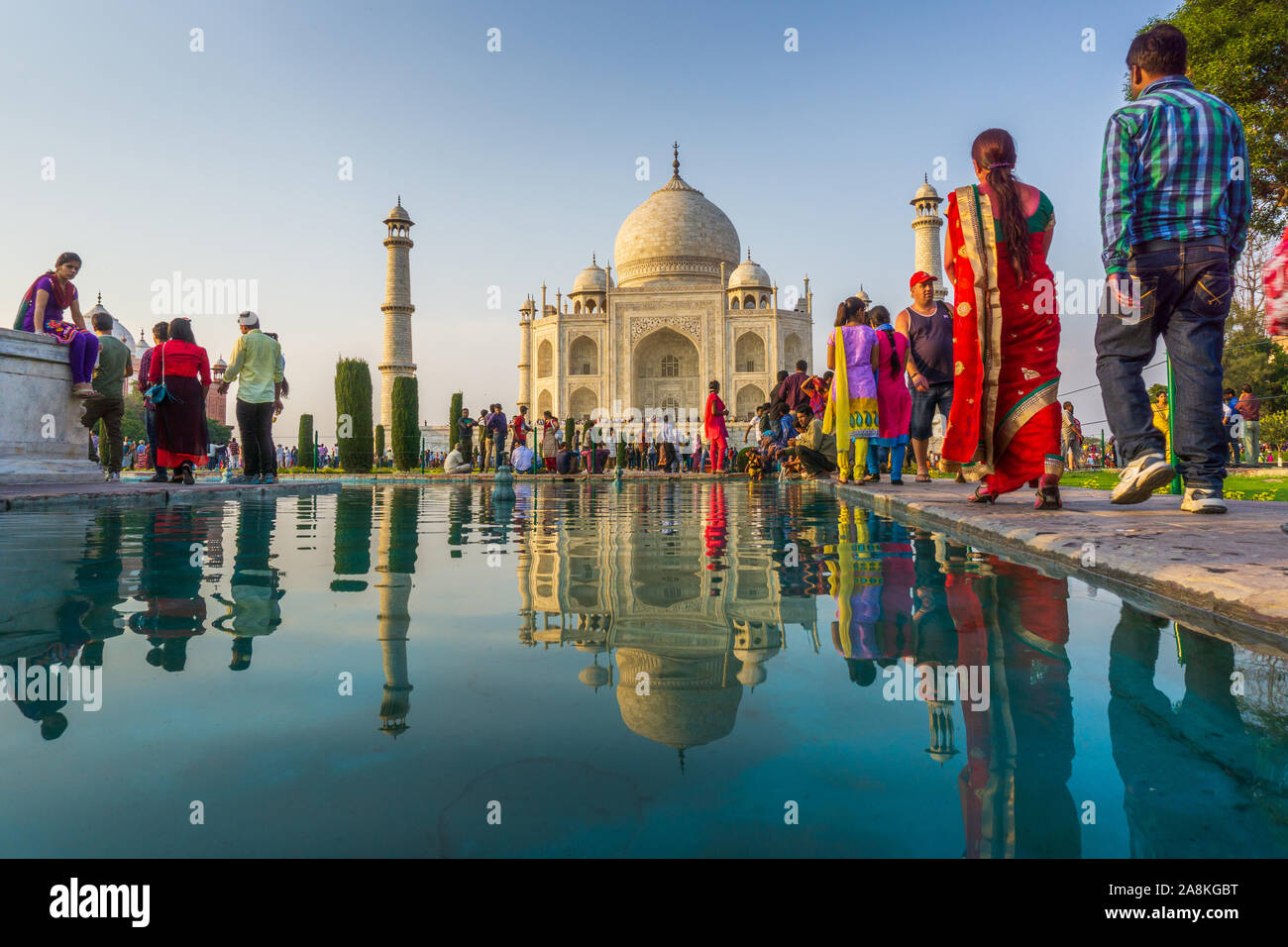 Taj Mahal, a mausoleum of white marble in Agra, India Stock Photo - Alamy