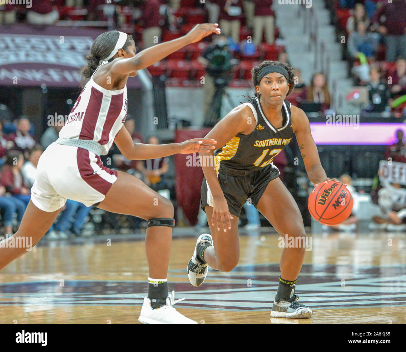 Starkville, MS, USA. 09th Nov, 2019. Southern Mississippi guard, Imani ...