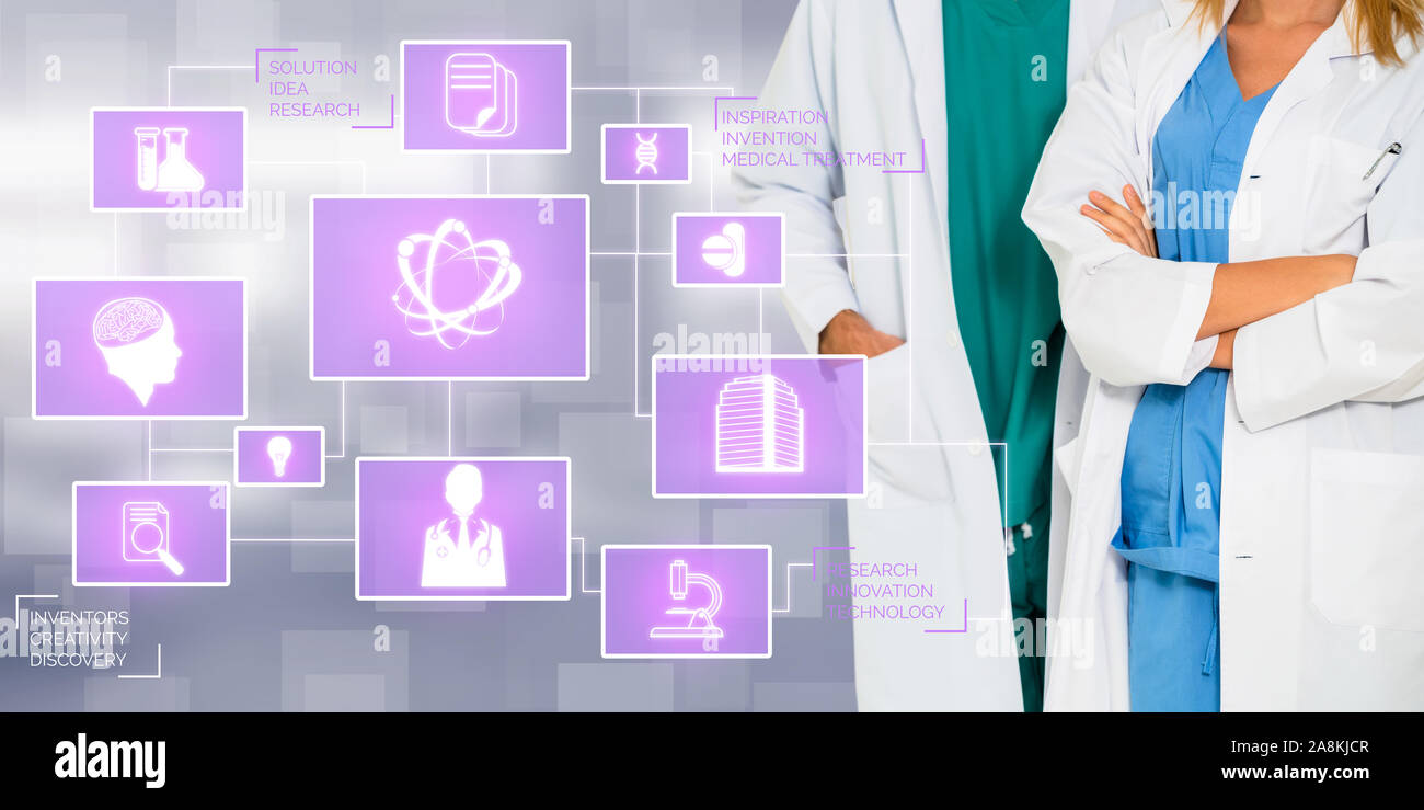 Medical Healthcare Research and Development Concept. Doctor in hospital ...
