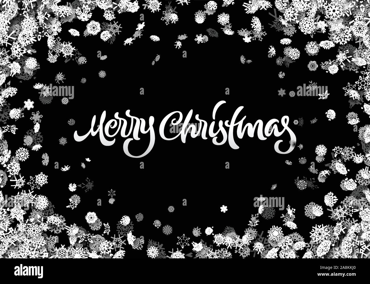 Christmas snowflake abstract background with falling scattered snow for ...