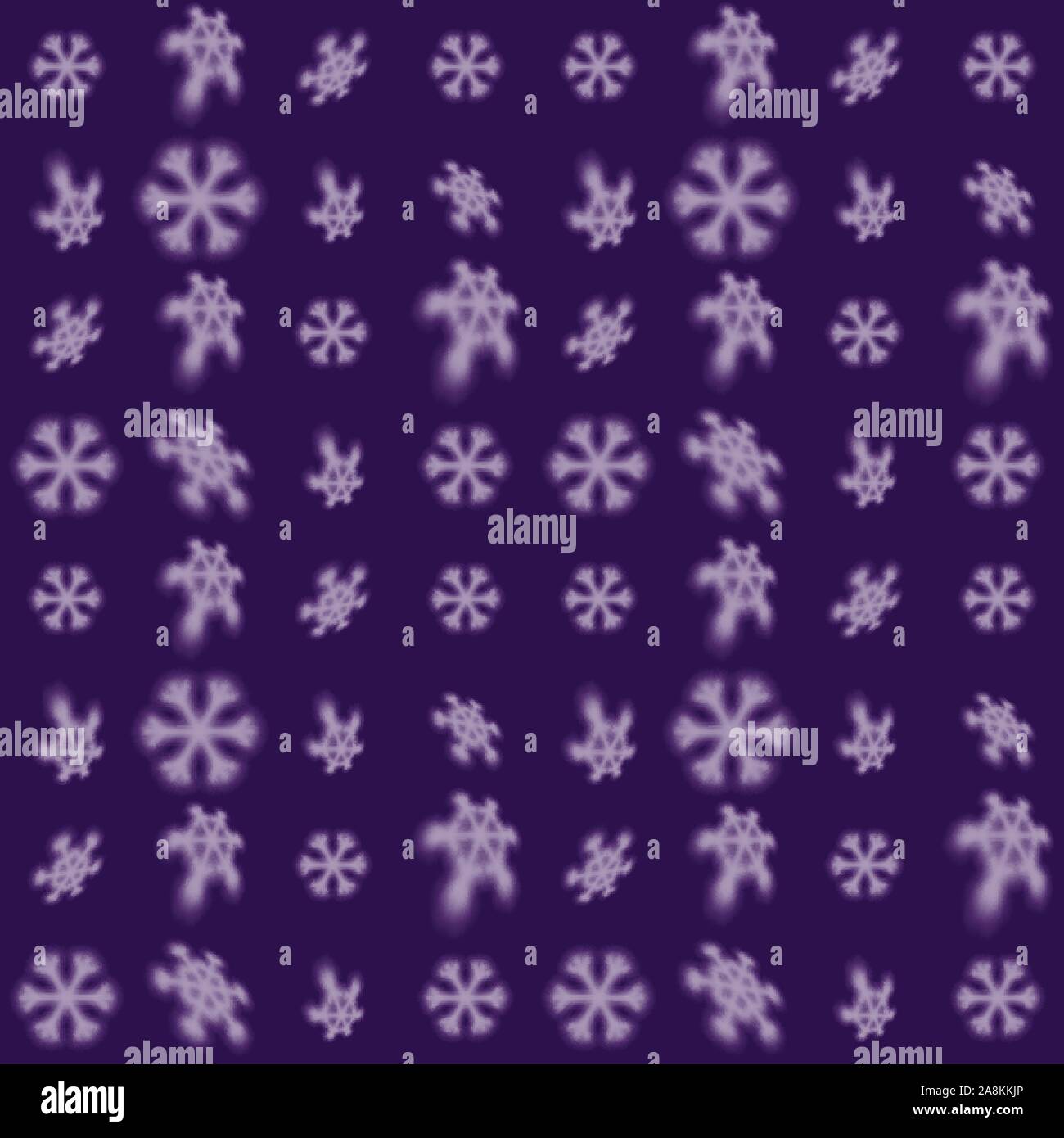 Christmas seamless snowflake pattern with blurred falling snow stars ...