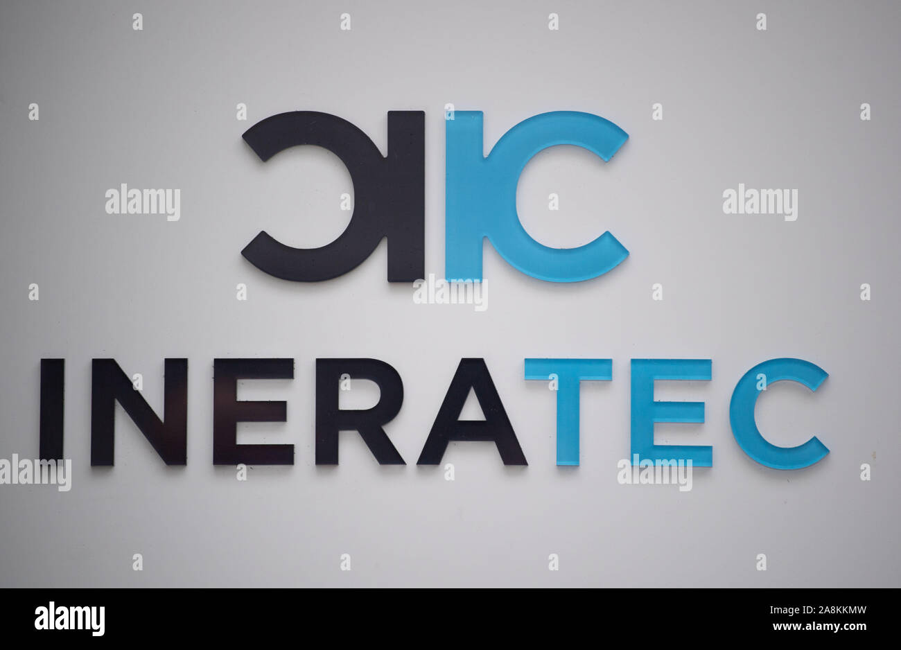 Eggenstein Leopoldshafen, Germany. 06th Nov, 2019. Ineratec's logo can ...