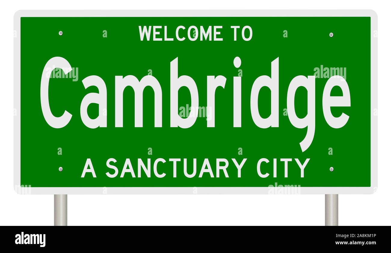 Welcome to sign for the city of cambridge hi-res stock photography and ...