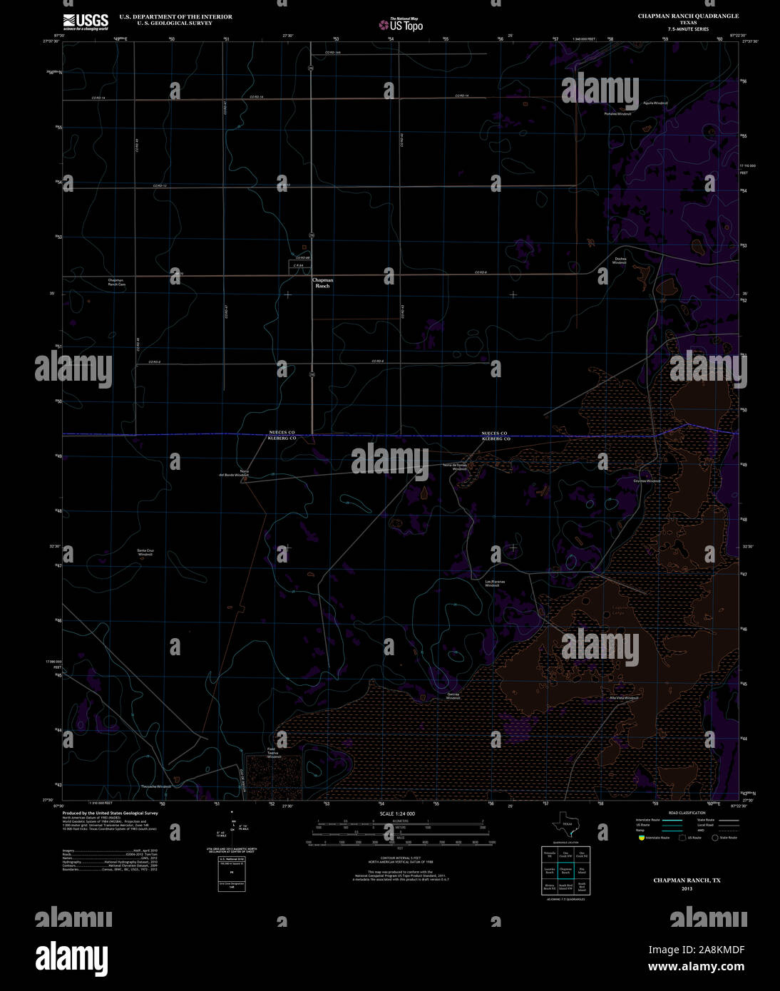 Chapman ranch texas map hi-res stock photography and images - Alamy