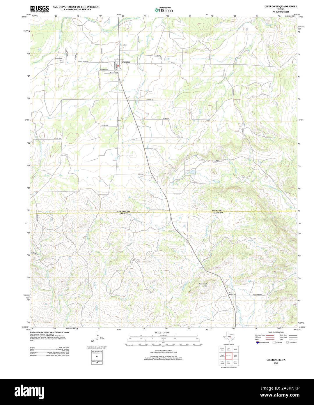Map of cherokee Cut Out Stock Images & Pictures - Alamy