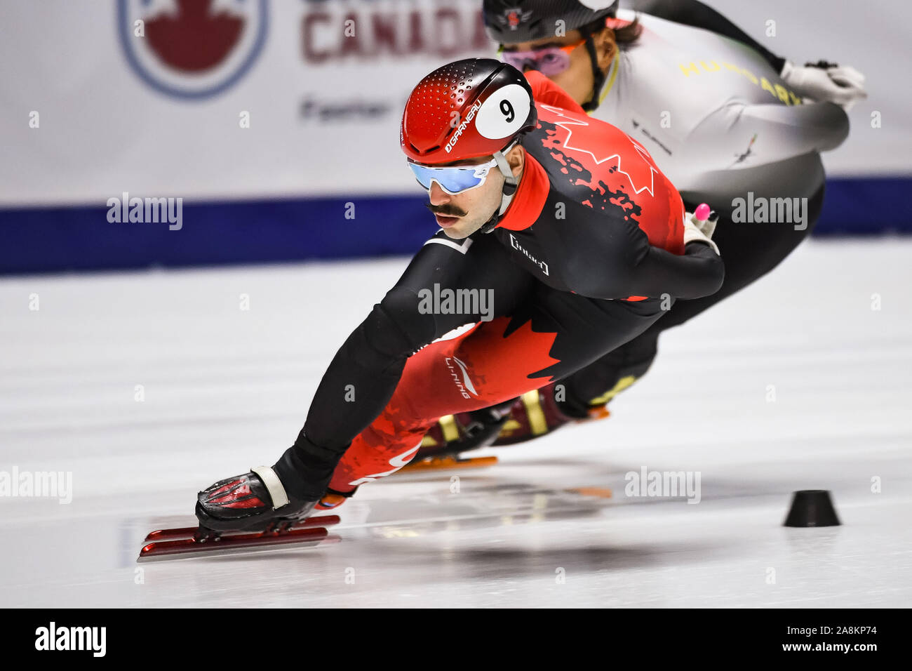 Montreal, Quebec. 09th Nov, 2019. Steven Dubois (CAN) leads his lap ...
