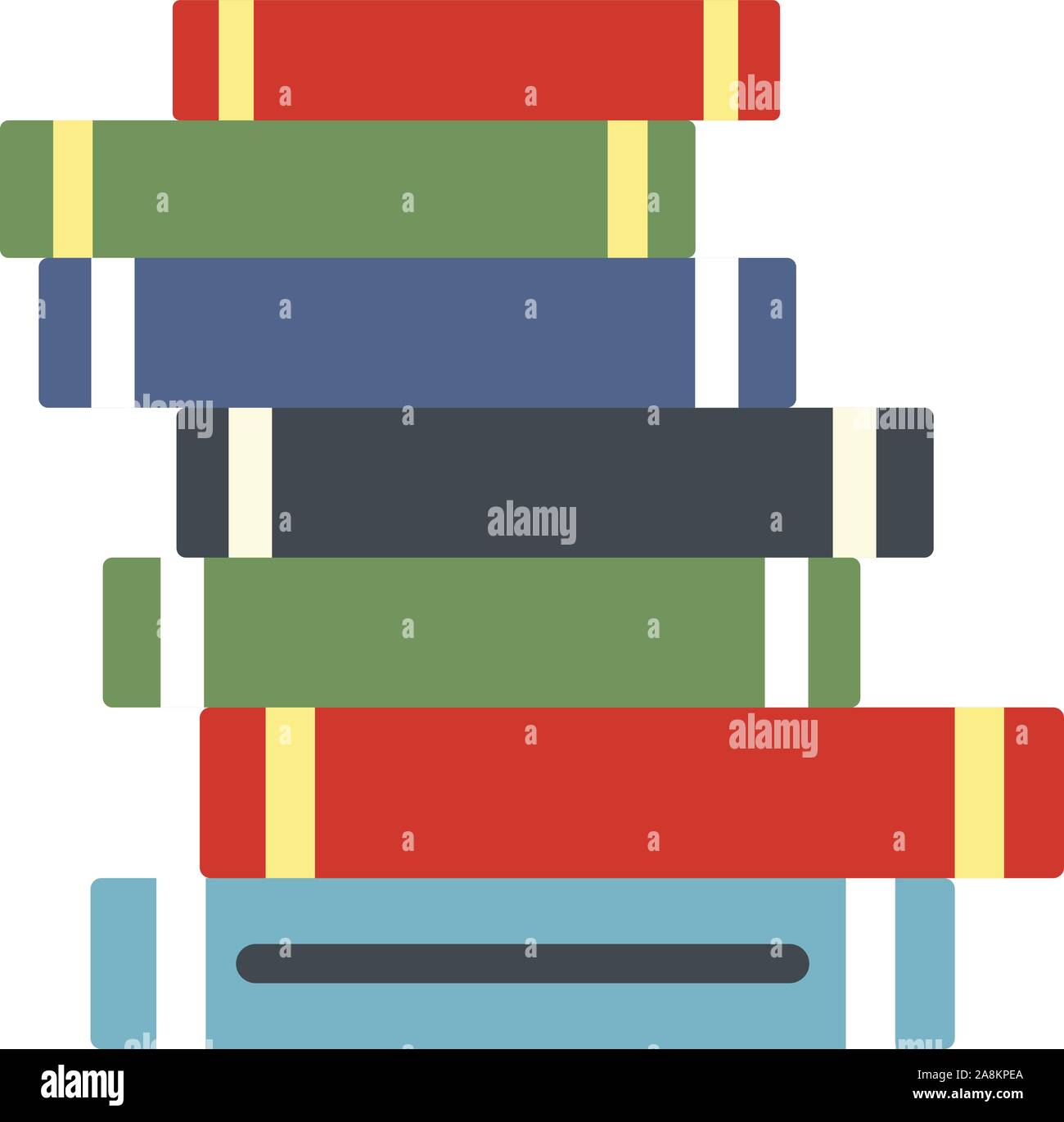 Stack of books icon. Flat illustration of stack of books vector icon ...
