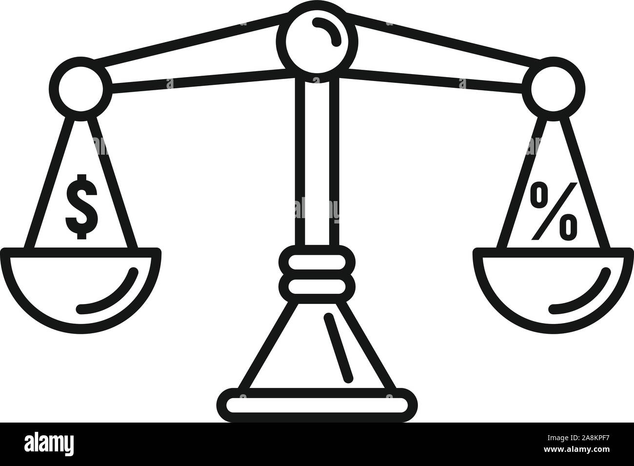 Finance balance icon. Outline finance balance vector icon for web ...