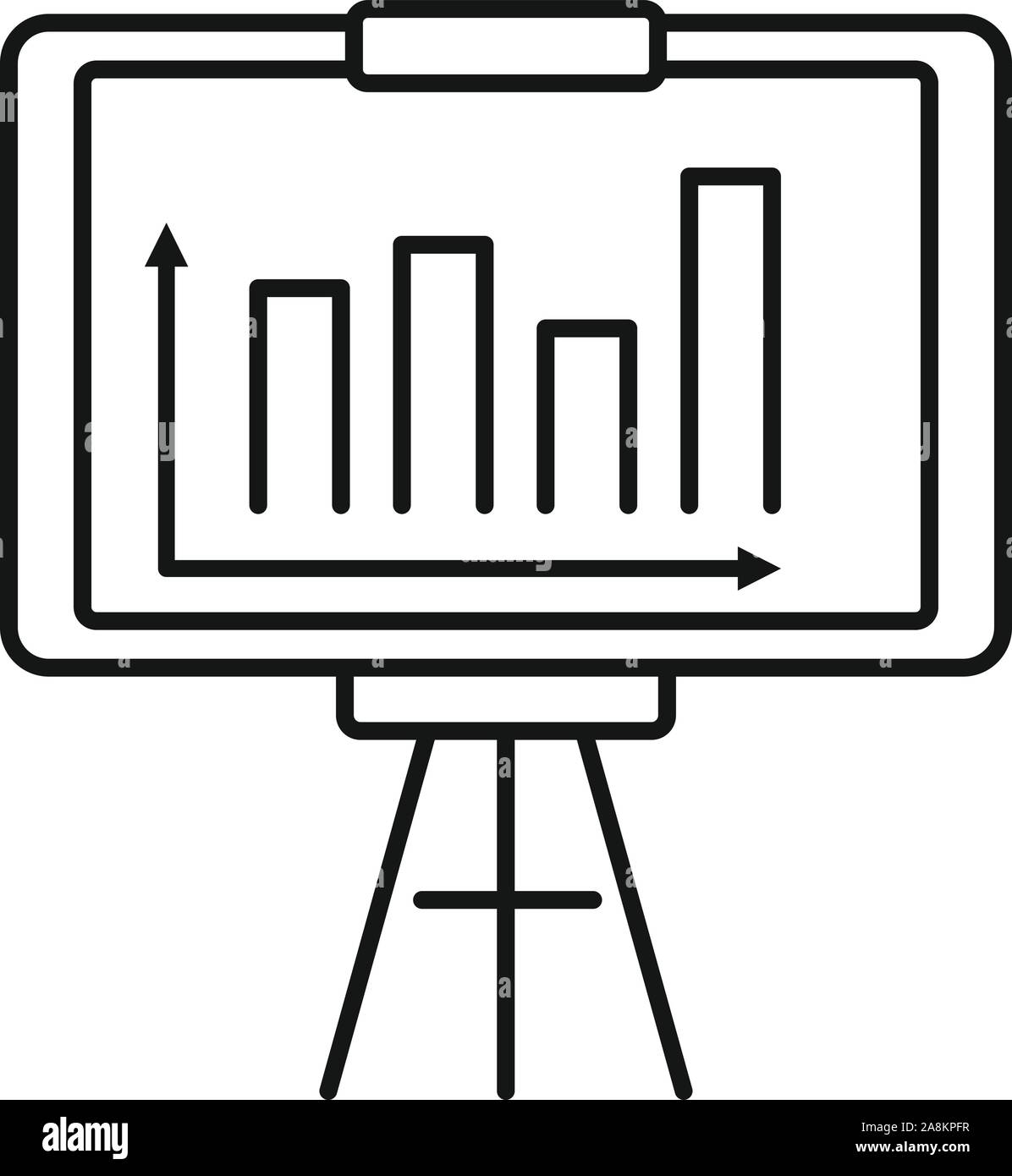 Finance report board icon. Outline finance report board vector icon for ...