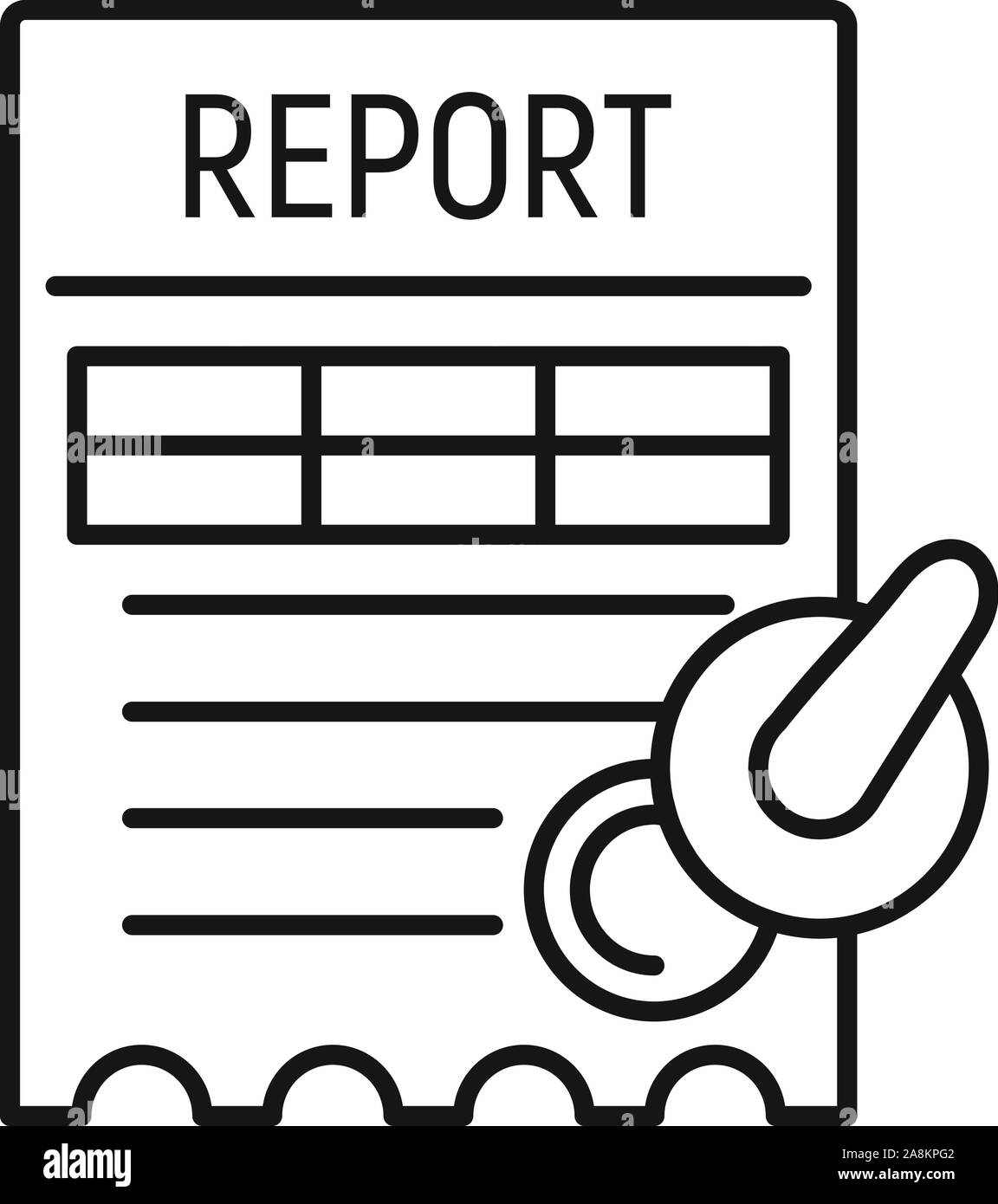 Tax report icon. Outline tax report vector icon for web design isolated ...