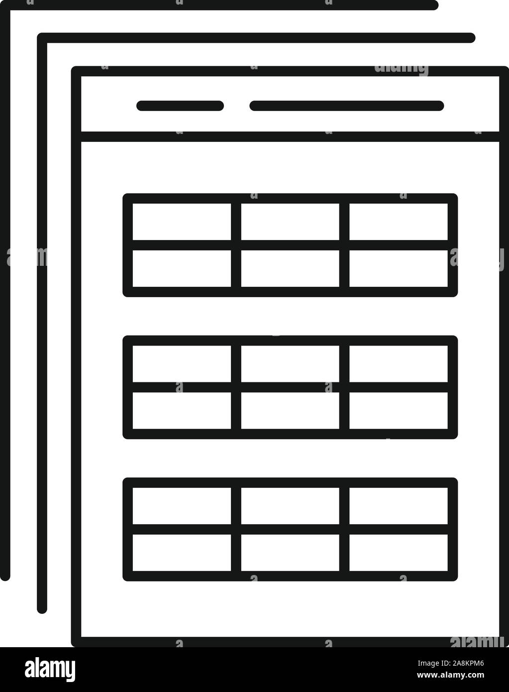 Finance paper icon. Outline finance paper vector icon for web design ...