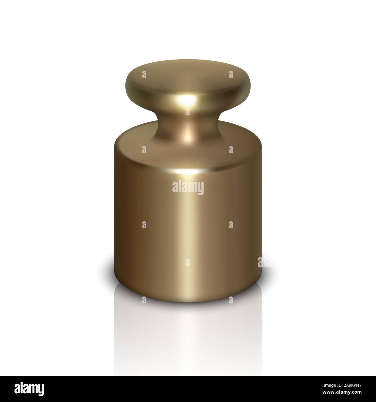 Vector 3d Realistic Metal Calibration Laboratory Weight Icon with ...