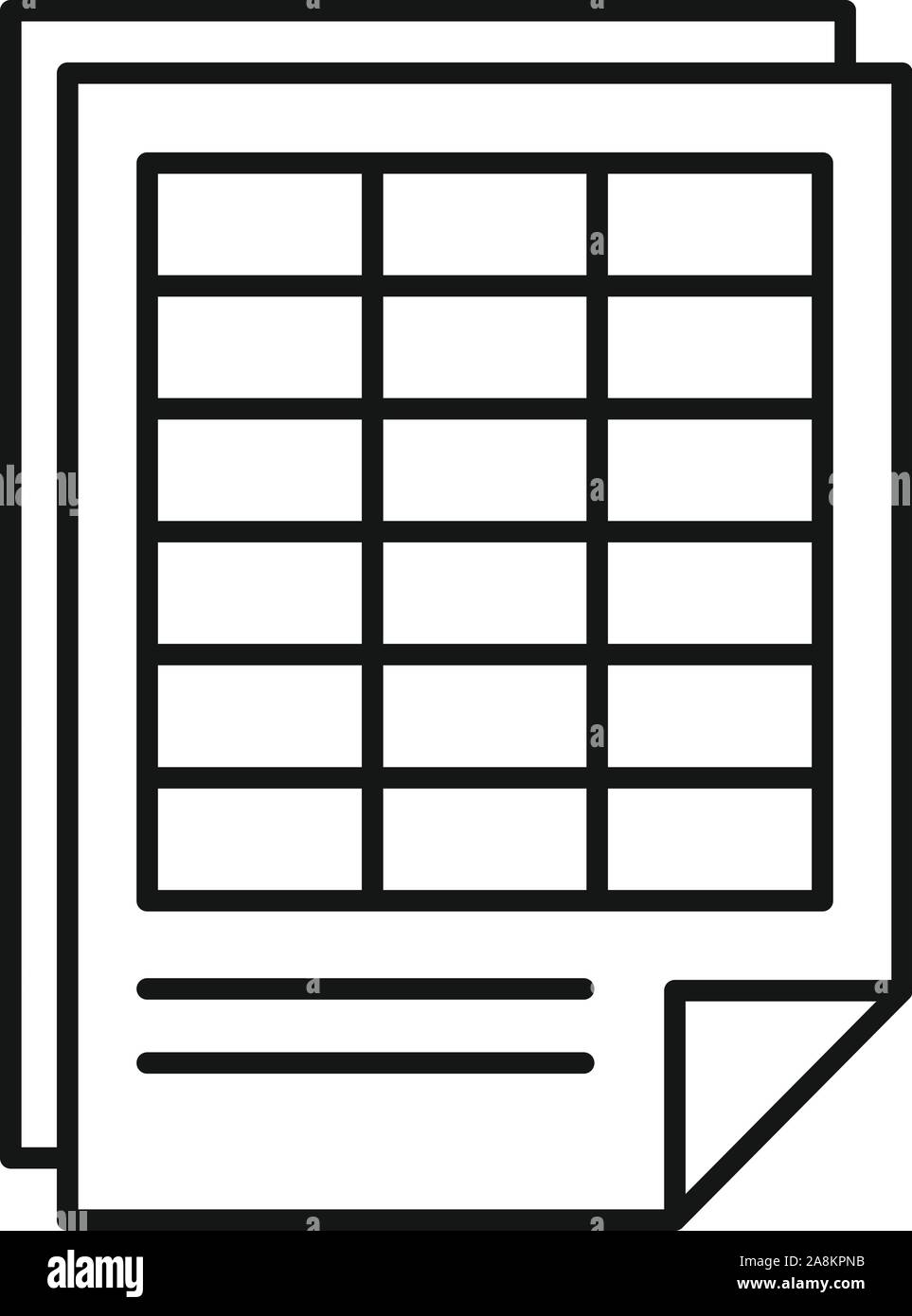 Tax table icon. Outline tax table vector icon for web design isolated ...