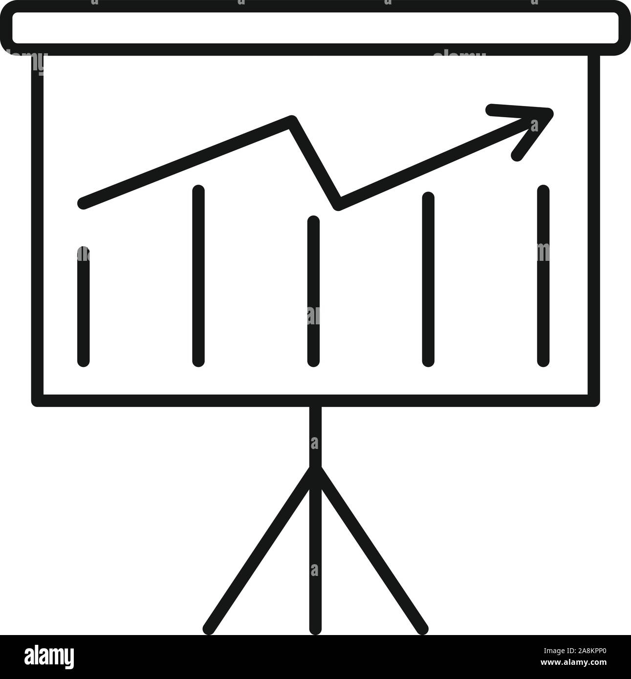 Graph banner icon. Outline graph banner vector icon for web design ...