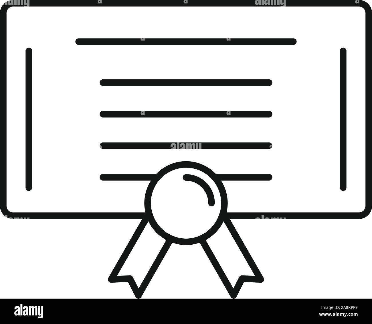 Tax diploma icon. Outline tax diploma vector icon for web design ...