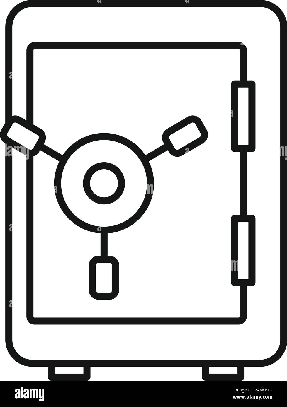 Money safe icon. Outline money safe vector icon for web design isolated ...