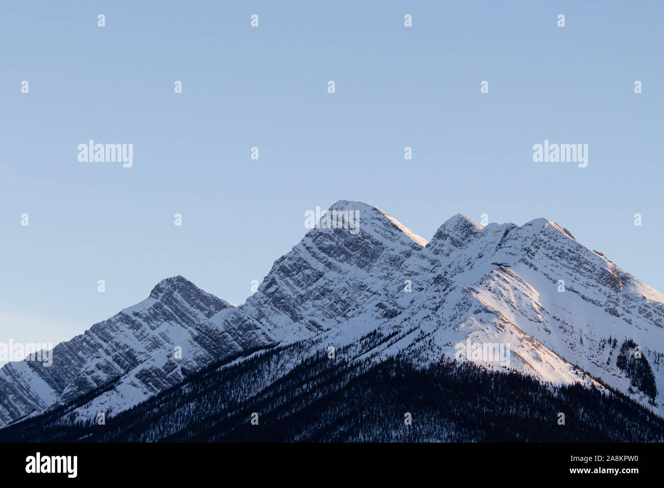 Alberta Mountain Sunset Colours Near Banff Stock Photo - Alamy