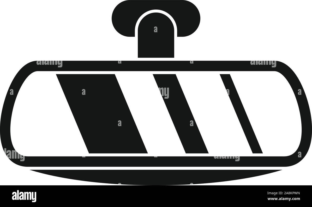 Car back mirror icon. Simple illustration of car back mirror vector ...
