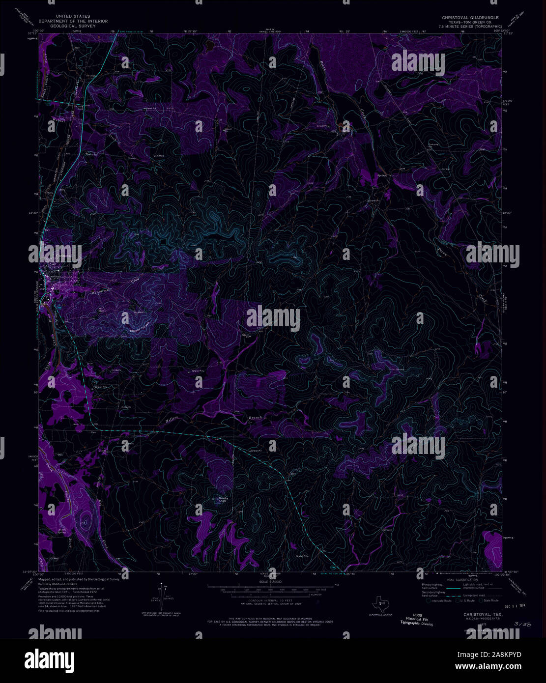 Map of christoval texas hi-res stock photography and images - Alamy