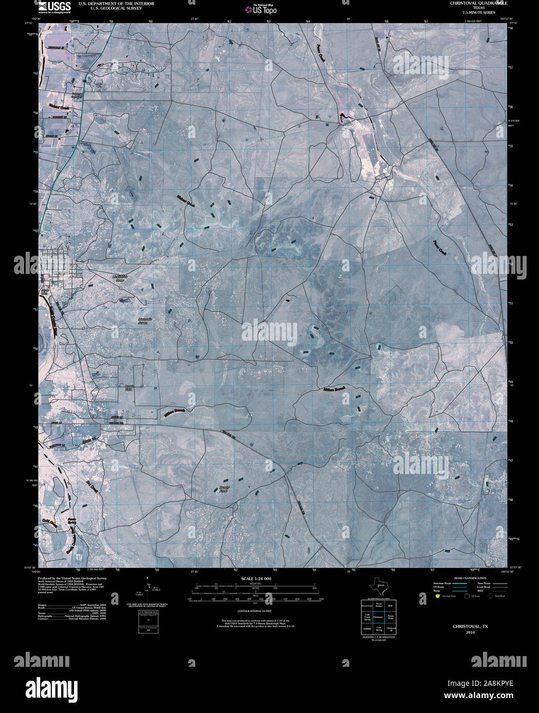 Christoval texas map hi-res stock photography and images - Alamy