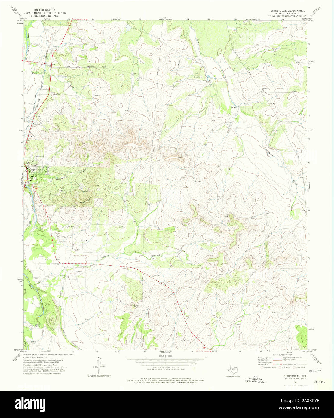 Christoval texas map hi-res stock photography and images - Alamy