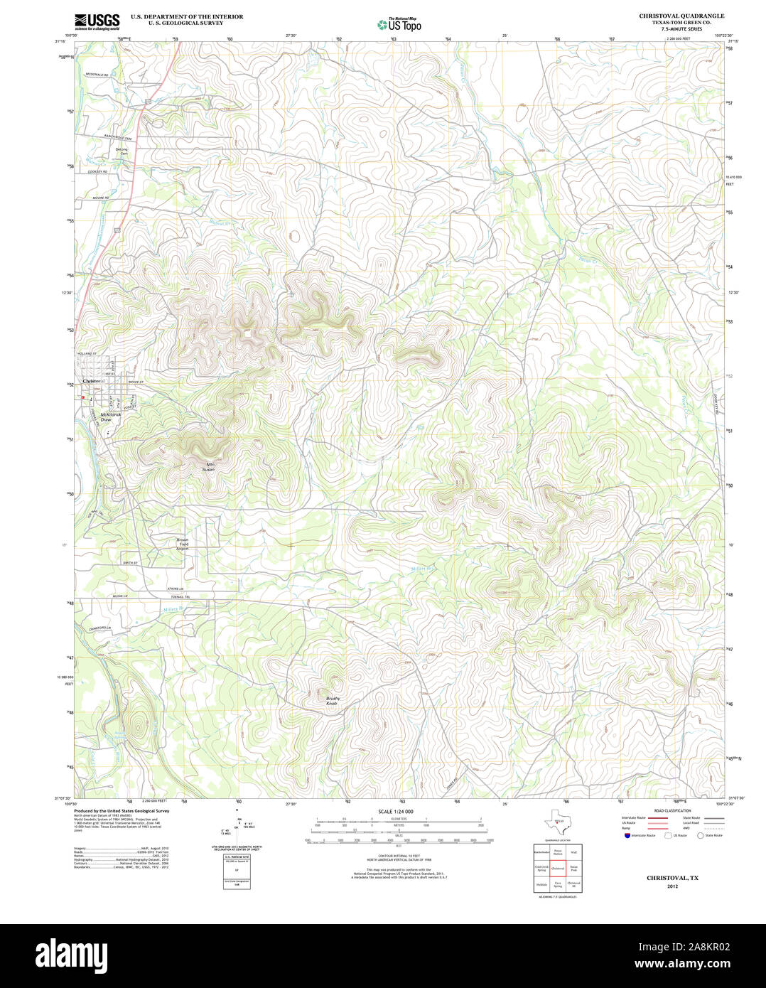 Christoval map Cut Out Stock Images & Pictures - Alamy