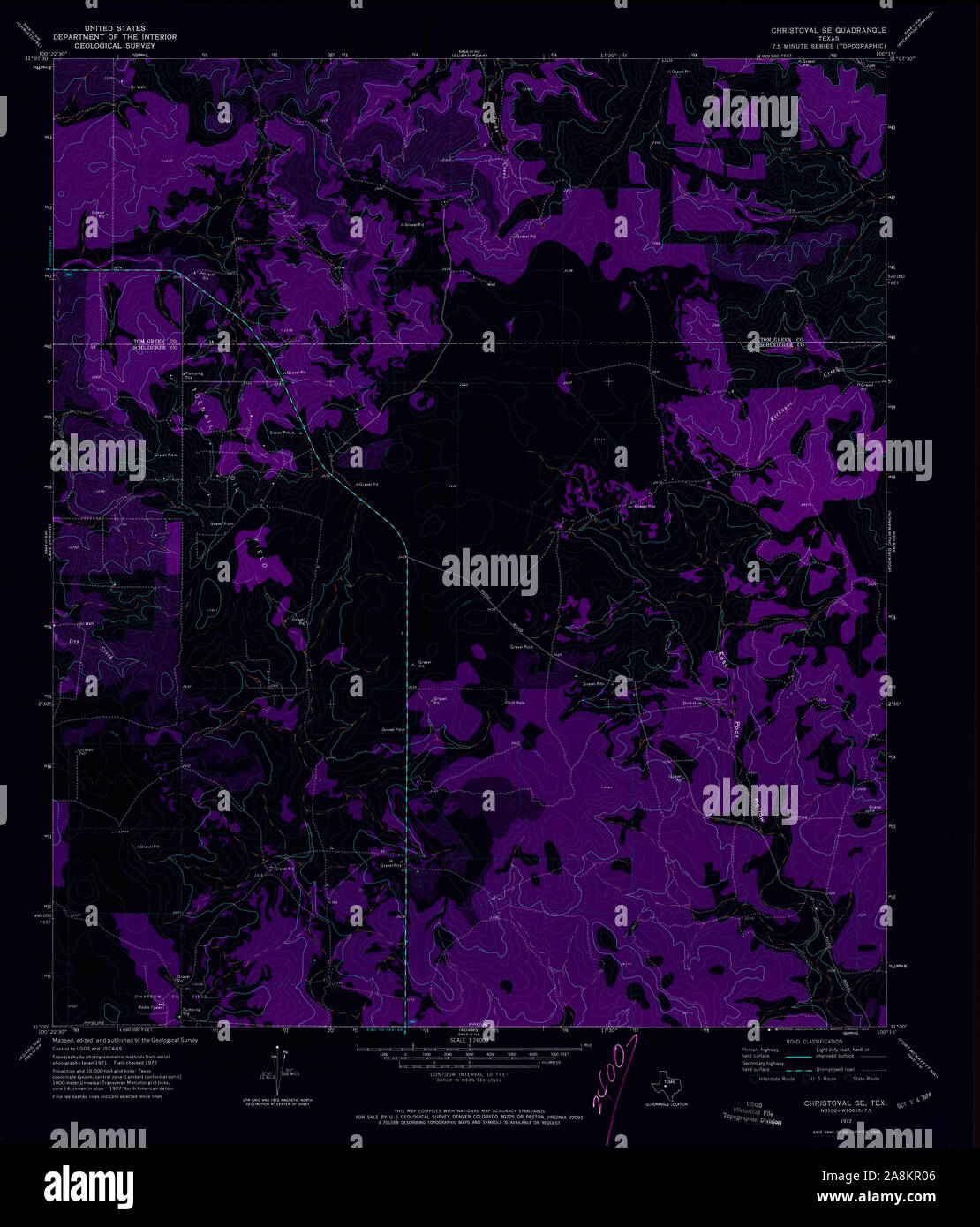 Map of christoval texas hi-res stock photography and images - Alamy