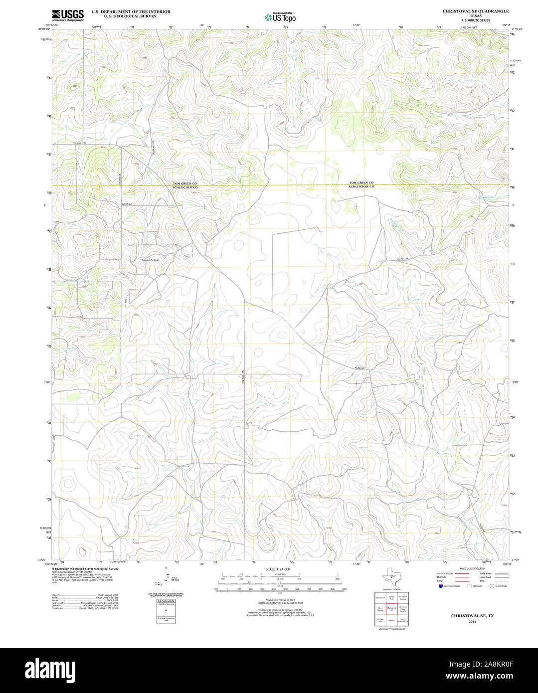 Map of christoval texas hi-res stock photography and images - Alamy