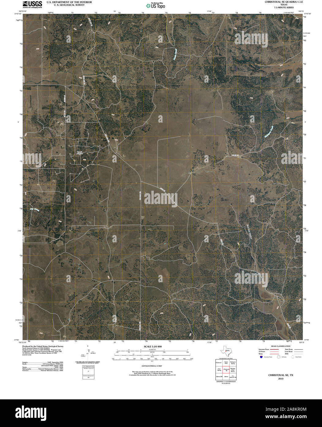 Map of christoval texas hi-res stock photography and images - Alamy