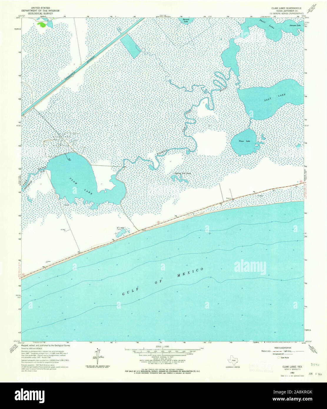 Clam lake map hi-res stock photography and images - Alamy