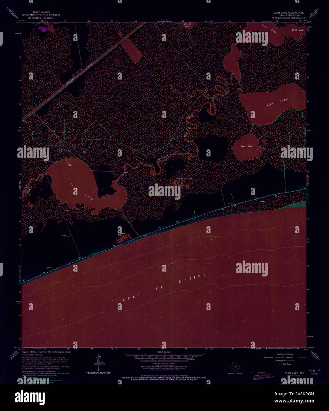 Clam lake map hi-res stock photography and images - Alamy