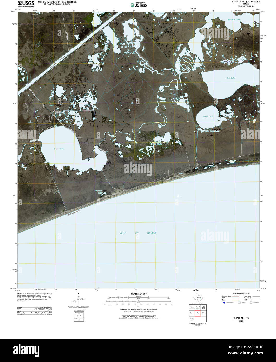 Clam lake map hi-res stock photography and images - Alamy