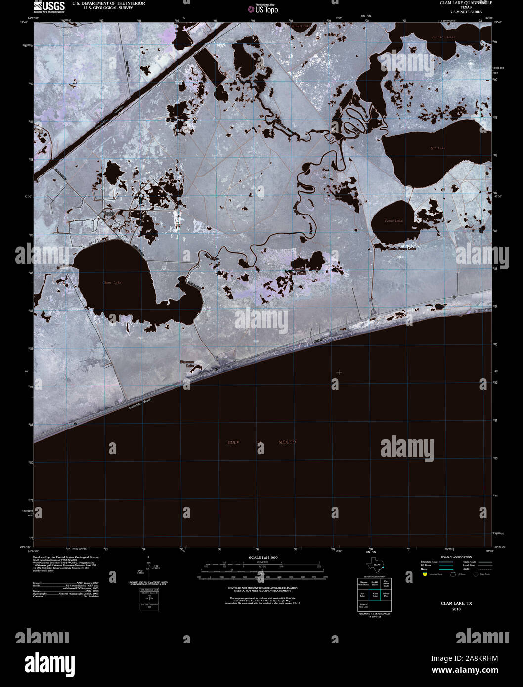 Clam lake map hi-res stock photography and images - Alamy
