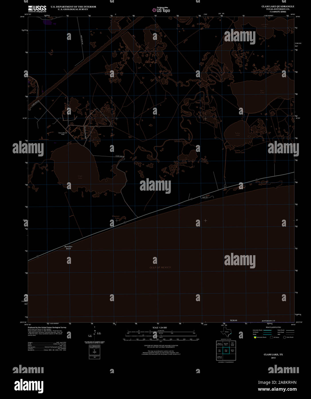 Clam lake map hi-res stock photography and images - Alamy
