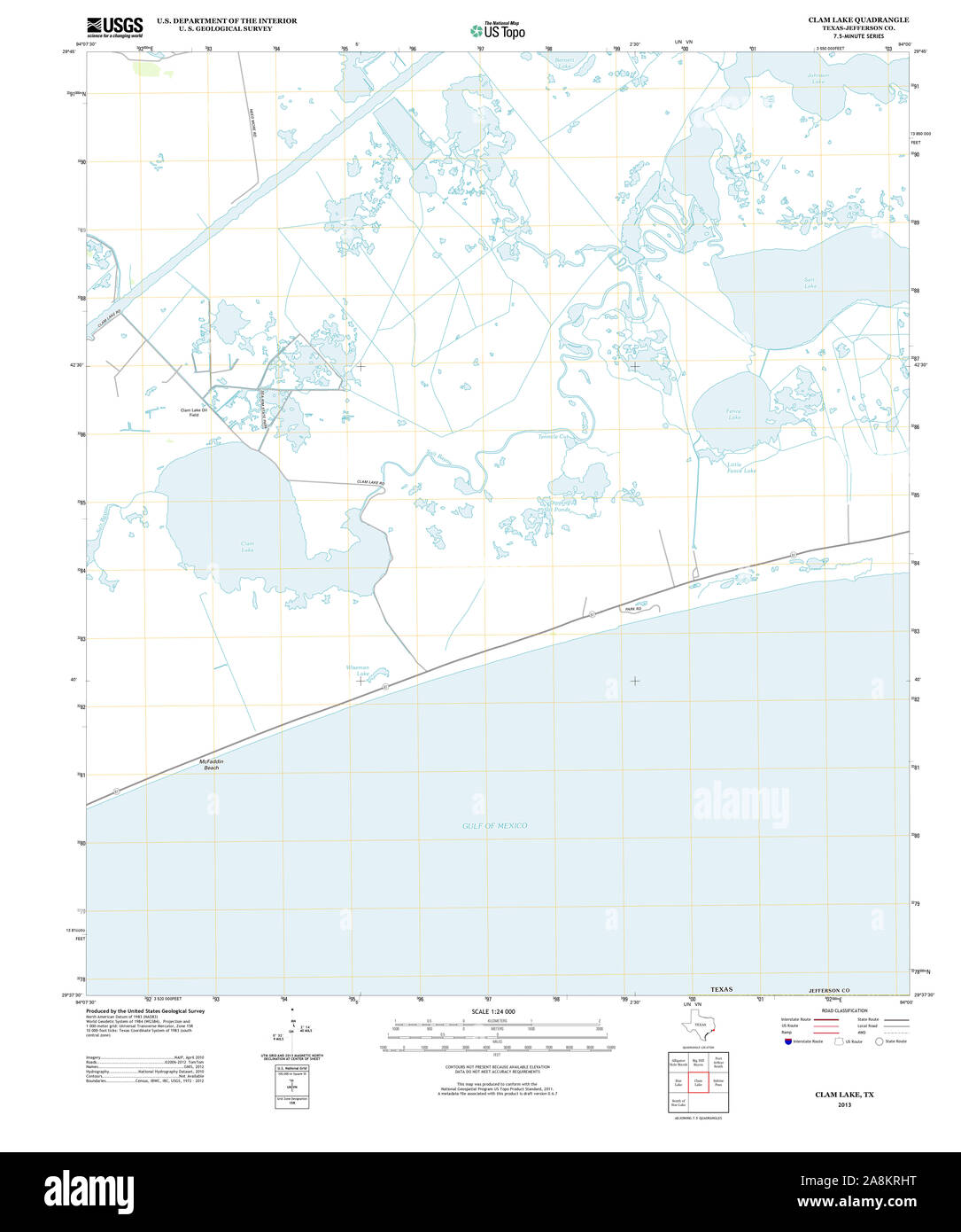 Clam lake map hi-res stock photography and images - Alamy